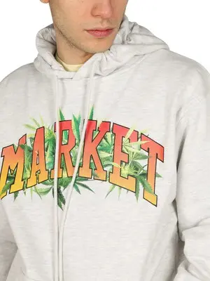MARKET Logo Print Hoodie - Grey