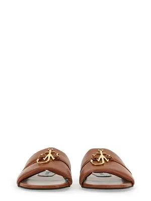 JW Anderson Slide Sandal With Logo - Buff