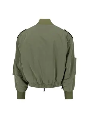 Off-White Logo Bomber Jacket - Green