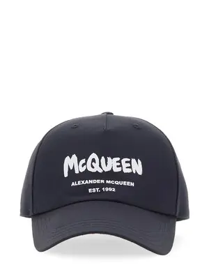 Alexander McQueen Logo Baseball Cap - Blue
