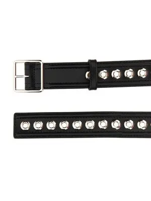 Alexander McQueen Eyelet Embellished Belt