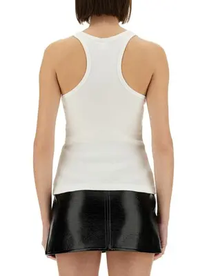 COURREGES Ribbed Tank Top - White
