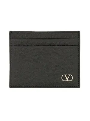 Valentino Garavani Vlogo Signature" Card Holder - Black