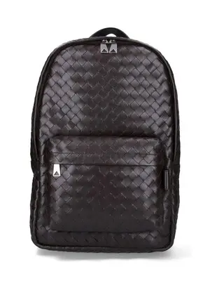 Bottega Veneta Intrecciato Leather Backpack - Brown