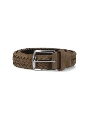 TOD'S Woven Suede Belt - Brown