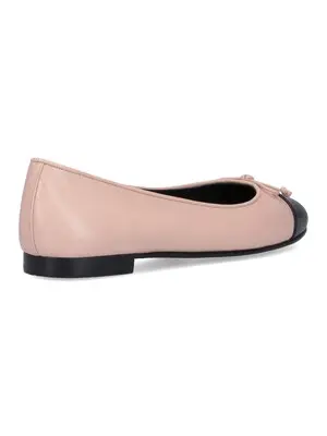 Tory Burch Cap-toe Bow Ballet Flats