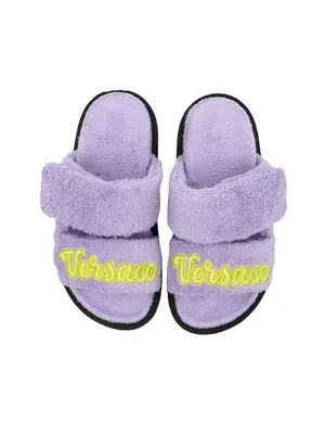Versace Terry Slipper With Embroidery