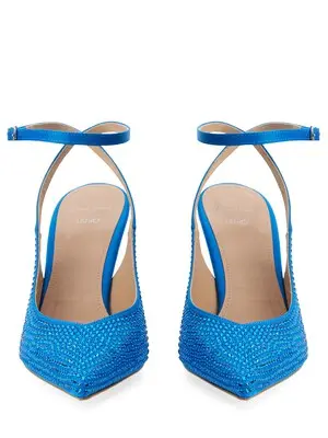 LEONIE HANNE X LIU JO Satin Slingback With Hourglass Heel - Azure