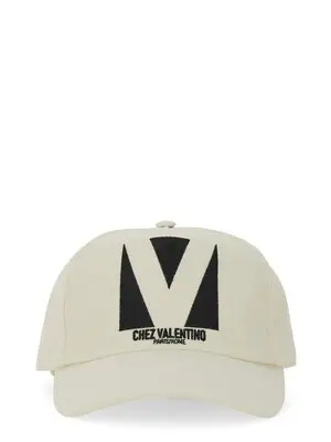 Valentino Garavani Chez Embroidered Baseball Cap - White