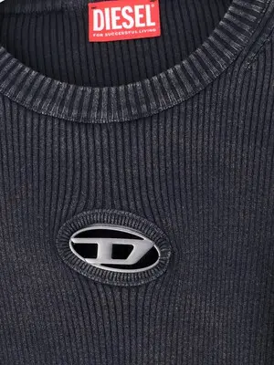 Diesel Knit Crop Top - Black