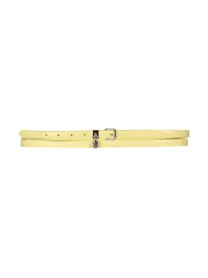Alexander McQueen Double Belt With Skull And Pav - Yellow
