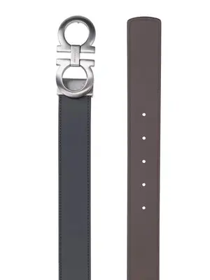 FERRAGAMO Gancini Reversible Belt - Black