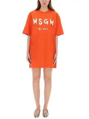 Msgm Logo Day Dresses
