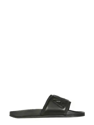 AMBUSH Leather Slide Sandals - Black