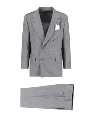 Aspesi Double-Breasted Suit Gray