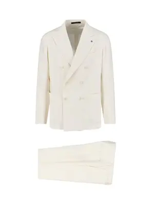Aspesi Double-Breasted Suit White