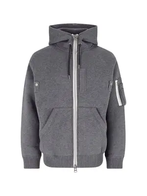 Moncler Zip Hoodie - Gray