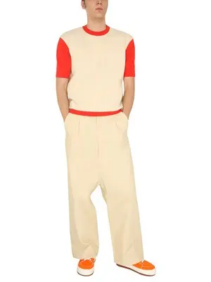SUNNEI X ELEONORA BONUCCI Crew Neck T-shirt With Contrasting Profile