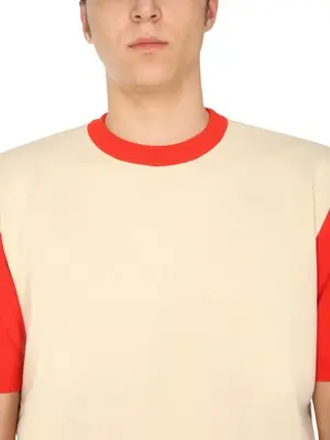 SUNNEI X ELEONORA BONUCCI Crew Neck T-shirt With Contrasting Profile