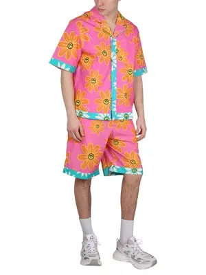 BARROW Sunflower Print Bermuda Shorts