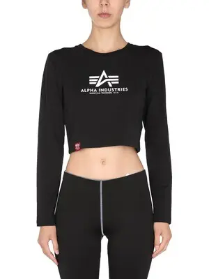 Alpha Industries Cropped Fit T-shirt - Black