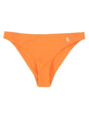 SPORTY & RICH Logo Bikini Briefs - Orange