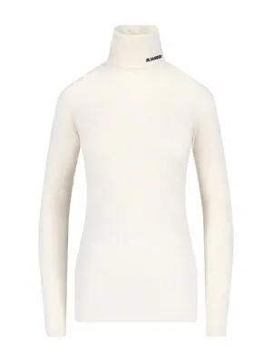 JIL SANDER Logo Turtleneck