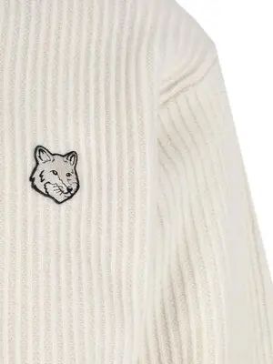 Maison Kitsuné Merino Wool Sweater With Fox Embroidery