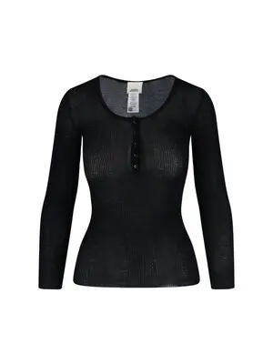 Isabel Marant Lamyli Ribbed Top - Black