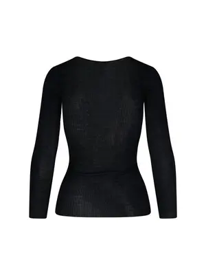 Isabel Marant Lamyli Ribbed Top - Black