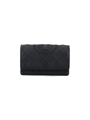 Tory Burch Fleming" Chain Wallet - Black
