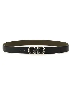 FERRAGAMO Belt With Hook Detail - Black