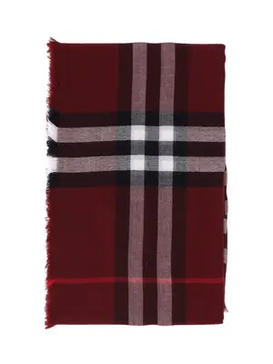 Burberry 'check' Wool Scarf Red