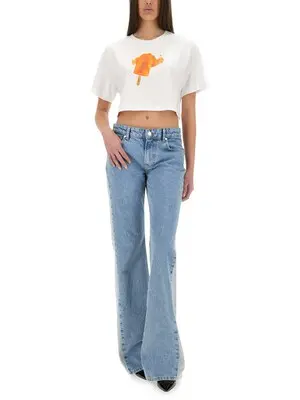 Moschino Two-tone Flare Jeans