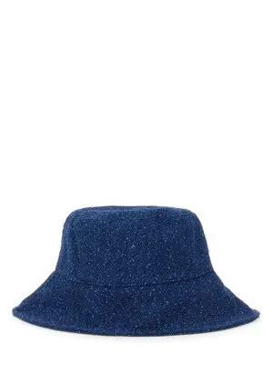 MSGM Logo Bucket Hat - Denim