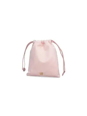Miu Miu Satin Logo Pouch - Pink
