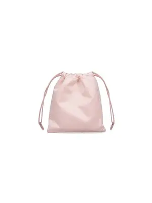 Miu Miu Satin Logo Pouch - Pink