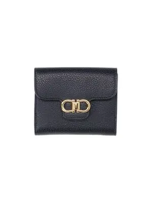 FERRAGAMO Gancini" Wallet - Black