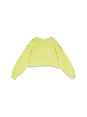 MSGM Cropped Sweatshirt - Yellow