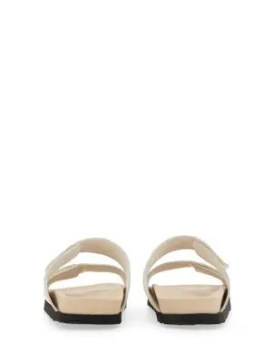 Palm Angels Logo Sandals - White