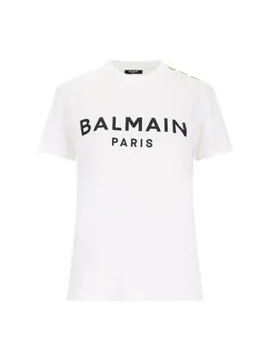 Balmain Logo Buttons T-shirt