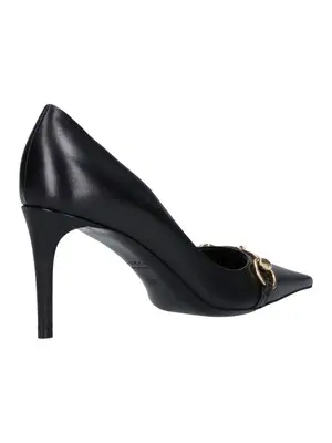 Gucci Leather Pointed Toe Pumps With Horsebit Detail