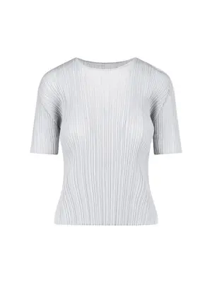 HOMME PLISSE Pleated T-shirt - Gray