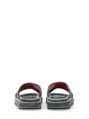DIESEL® Criss-cross Slide Sandal - Blue