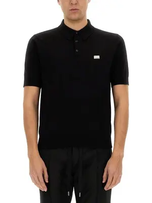 Dolce & Gabbana Polo With Logo - Black