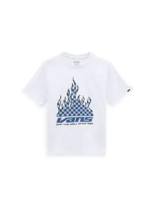 VANS Reflective Checkerboard Flame T-shirt - White