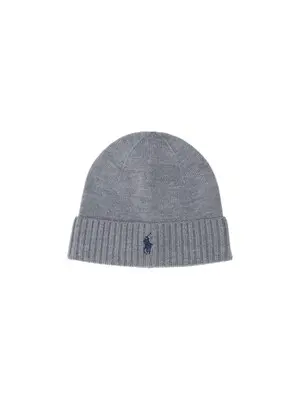 Ralph Lauren Wool Cap With Logo - Gray