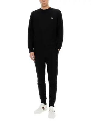 Paul Smith Sweatshirt With Zebra Embroidery - Black
