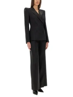Alexander McQueen Wide Leg Pants With Stripes