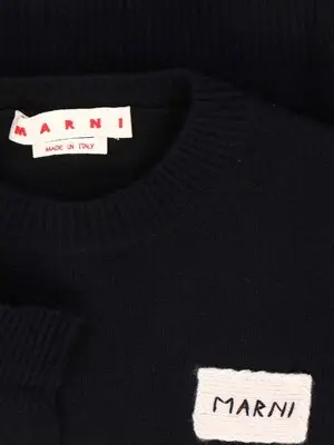 Miu Miu Logo Cashmere Sweater - Black